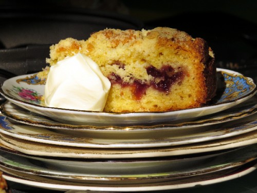 Rhubarb Raspberry Ripple Tea Cake - Rediscover Modern Homesteading